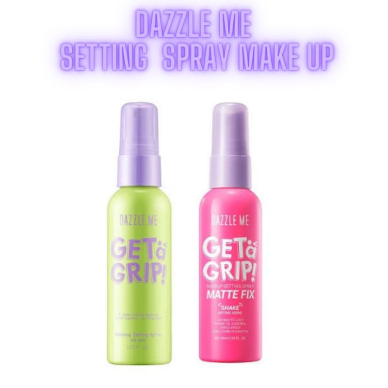 Jual DAZZLE ME Makeup Setting Spray PINK HIJAU | Shopee Indonesia