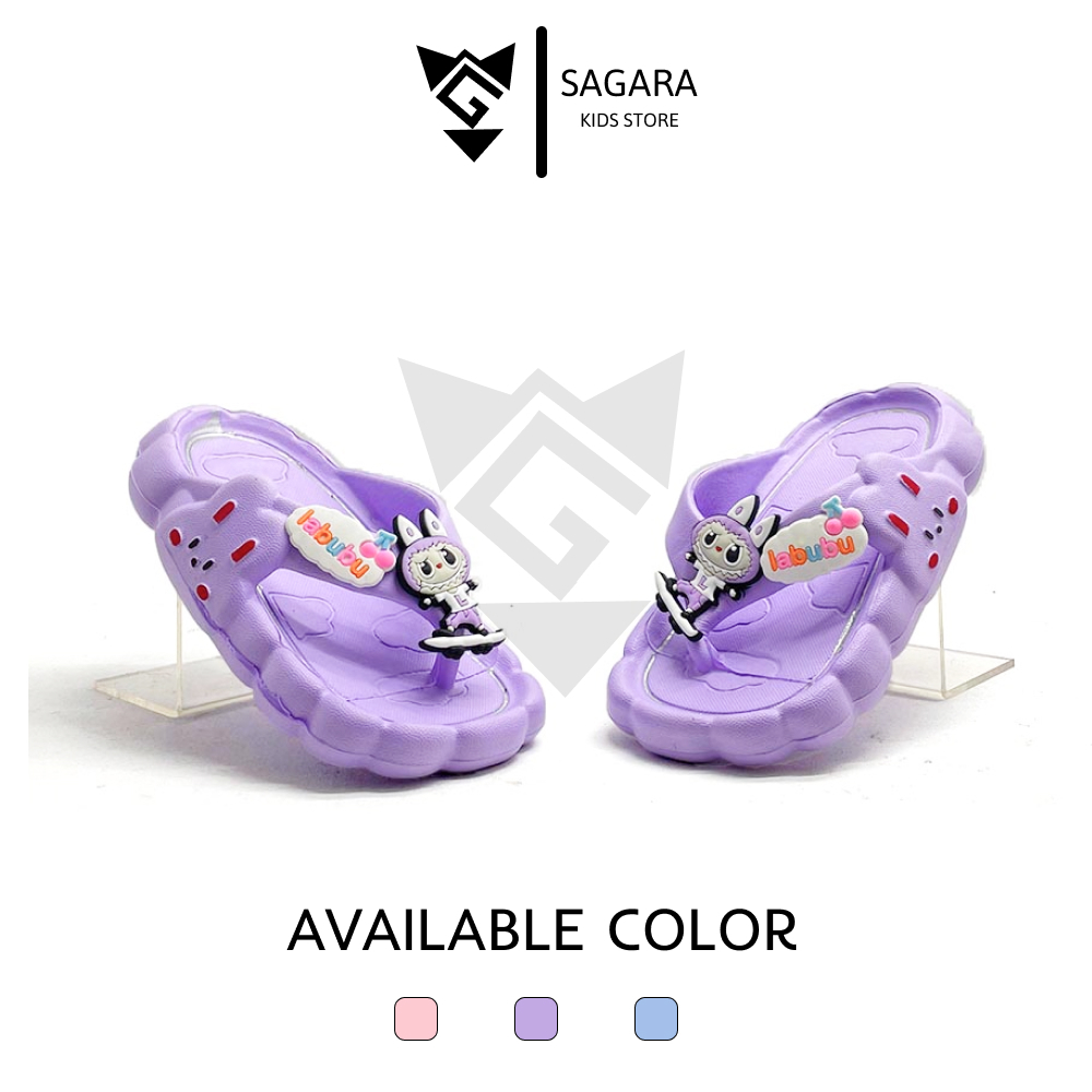 Jual SENDAL ANAK JEPIT LABUBU TERVIRAL HIL0S SIZE 24 - 35 / SANDAL ANAK ...