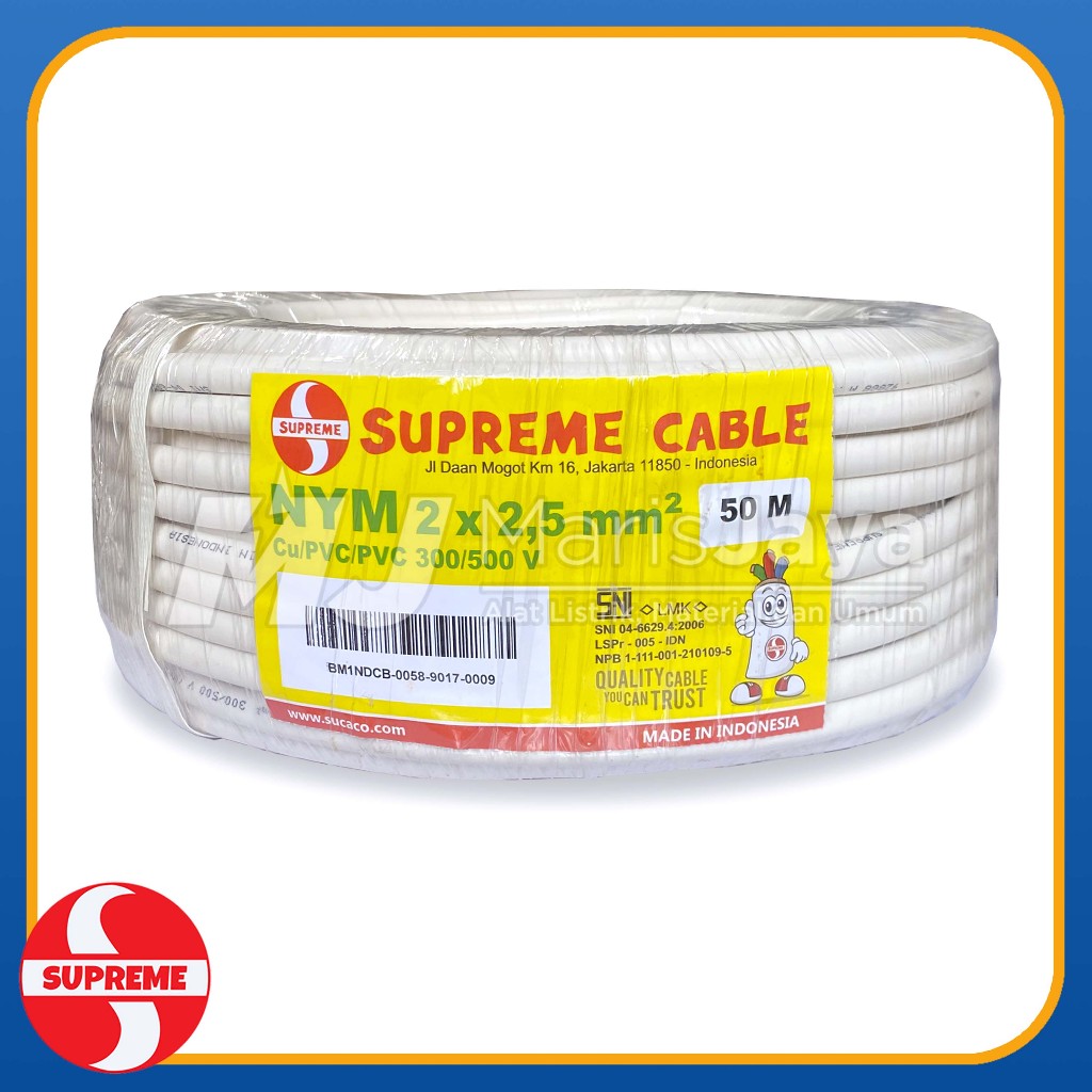 Jual Kabel Listrik SUPREME NYM 2x2,5 2x2.5 mm 50 meter (PER ROLL) | Shopee Indonesia