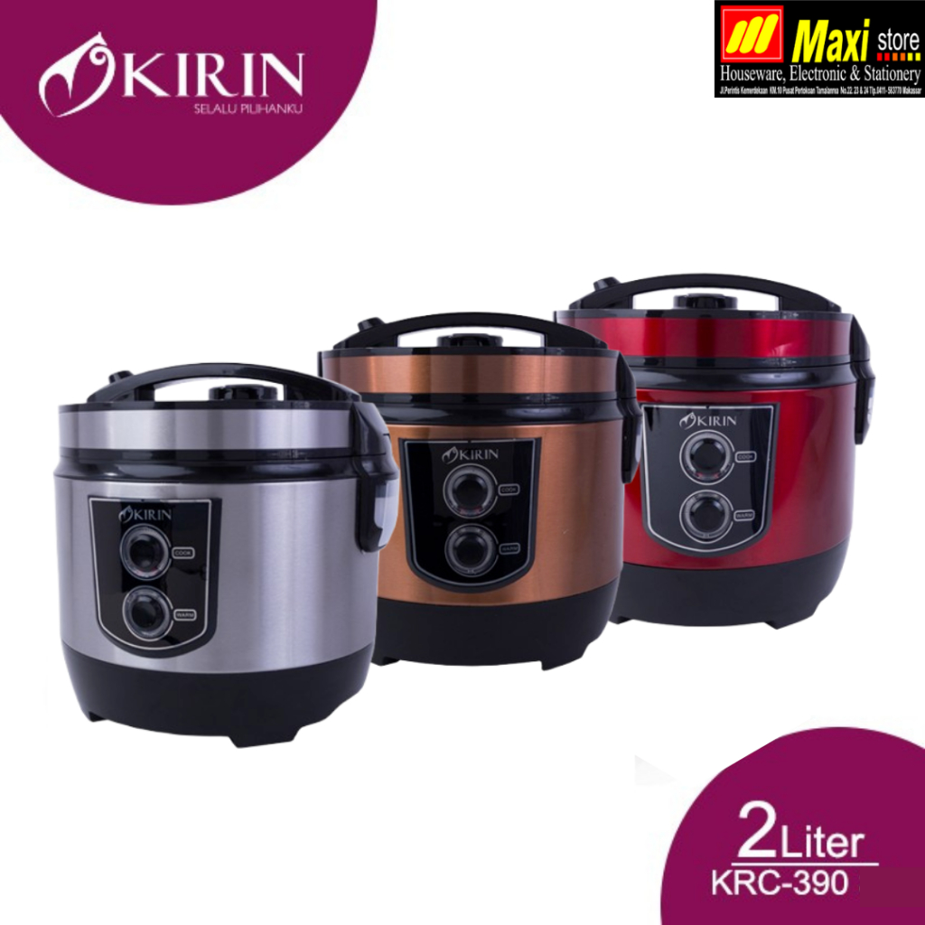 Jual Rice Cooker Kirin 2 Liter KRC-390 / Penanak Nasi / Ceramic - Maxistore | Shopee Indonesia