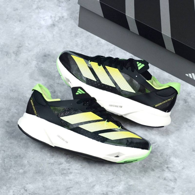 Jual Sepatu Sport Man Adds Adi-zero Adio Pro 3 Black Solar Green Beam ...