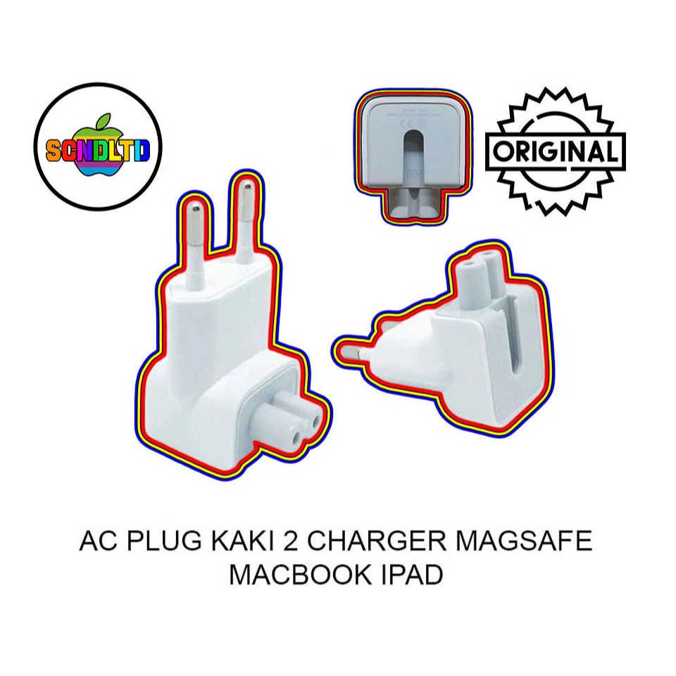 Jual Kepala Charger AC Plug Magsafe Macbook Pro Air Ipad kaki 2 ...