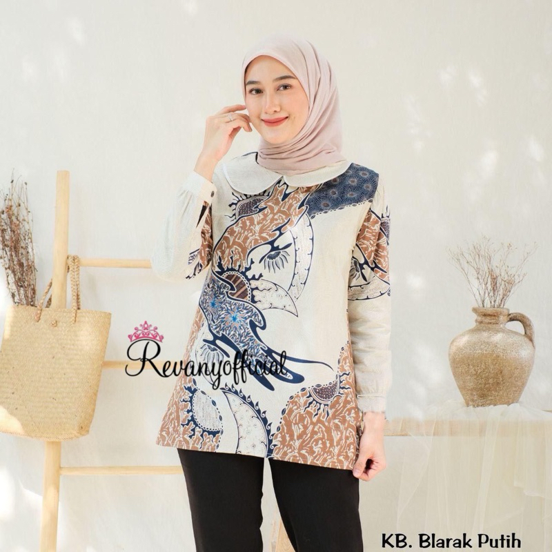 Jual Revany ID - Blouse Batik Motif Blarak Series Atasan Batik Wanita ...