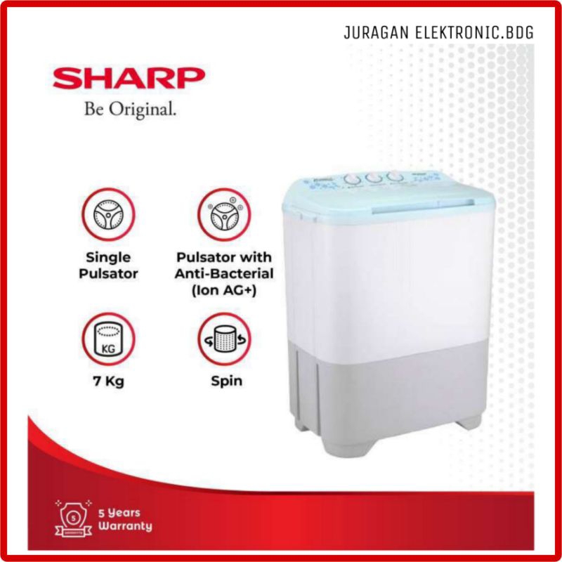 Jual Sharp Mesin Cuci 2 Tabung 7 Kg Est 80MW | Shopee Indonesia