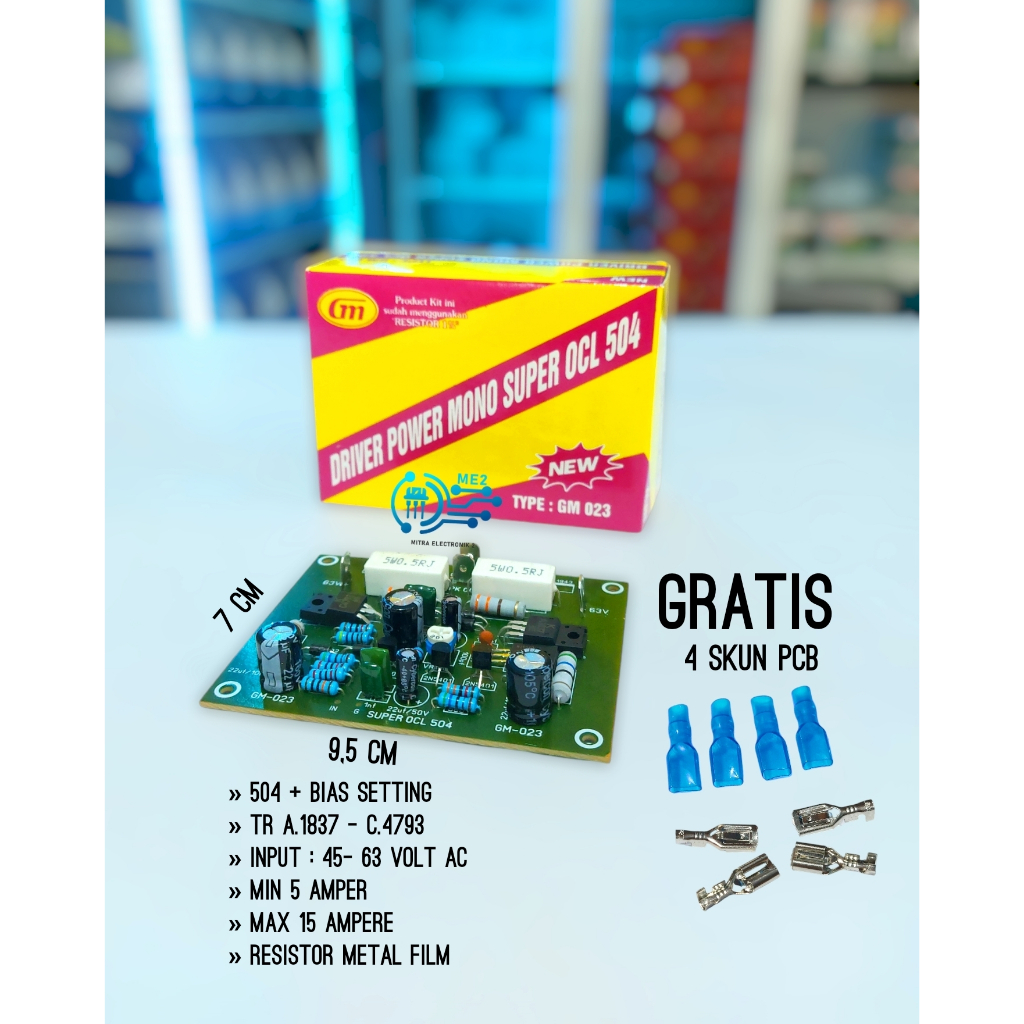 Jual RAKITAN AMPLIFIER KIT DRIVER POWER MONO SUPER OCL 504 NEW GM TYPE ...