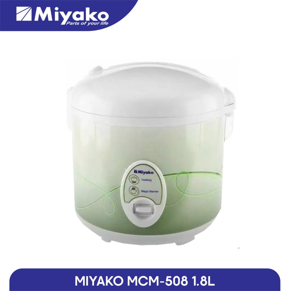Jual MAGICOM 3 IN 1 MIYAKO 1,8 LITER MCM 508 GREEN LINE | Shopee Indonesia