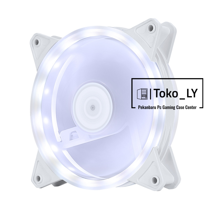 Jual FAN CASING RGB 12CM/ FAN COOLER CASE Double Ring PC 12CM - White ...