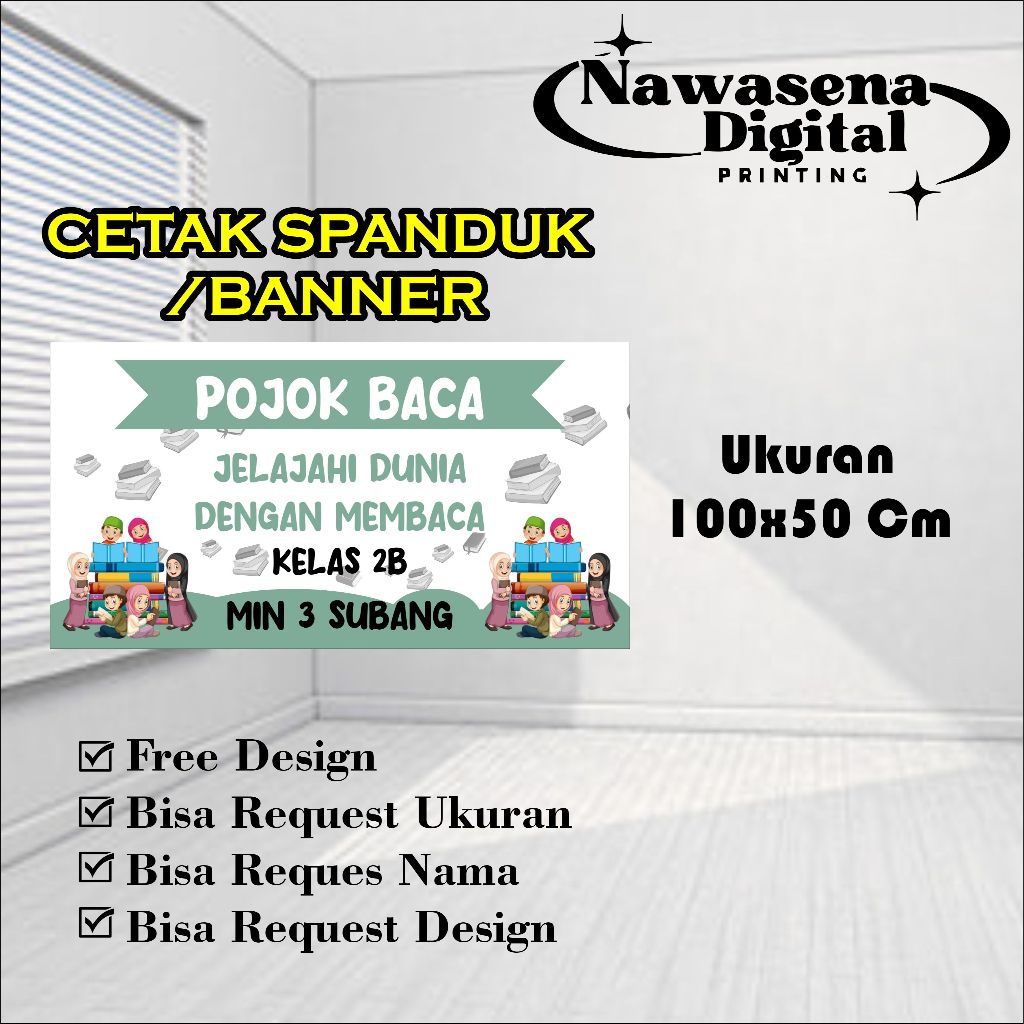 Jual Cetak Spanduk Banner Pojok Baca | Shopee Indonesia