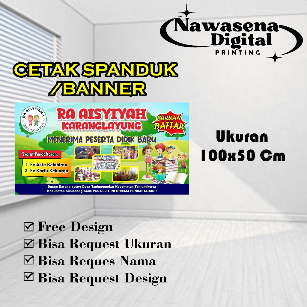 Jual Cetak Spanduk Banner PPDB Custom Nama | Shopee Indonesia