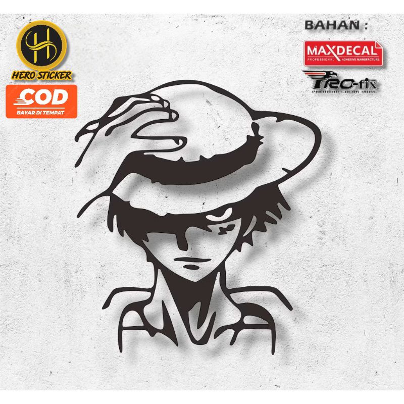 Jual STICKER STIKER CUTTING TOPI JERAMI STIKER LUFFY TOPI JERAMI STIKER ...