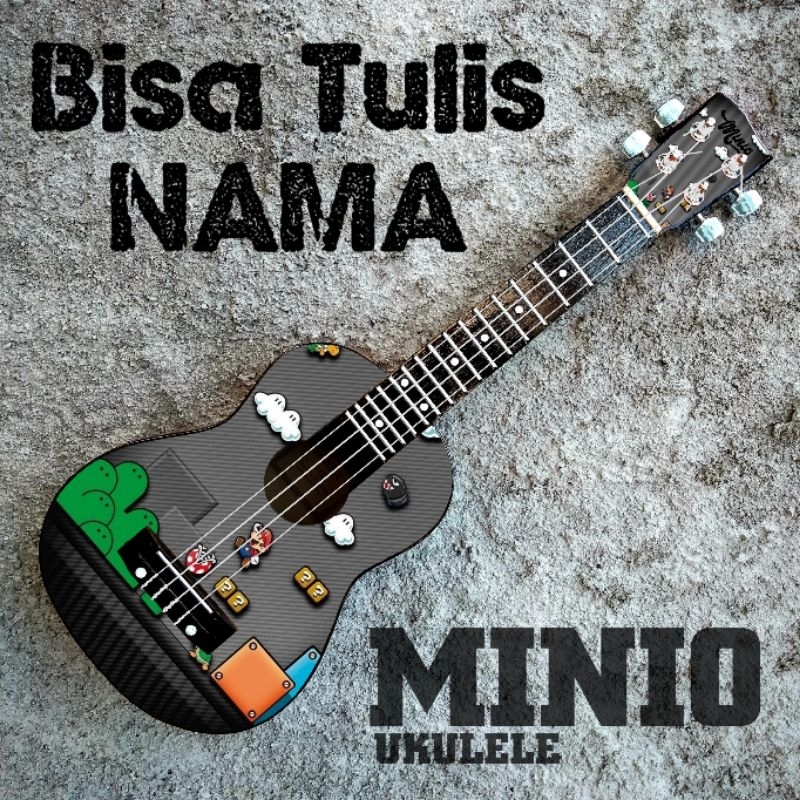 Jual Ukulele Motif Super Mario Bros Bisa Request Tulis Nama | Shopee ...
