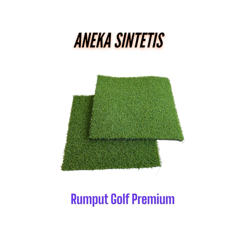 Jual rumput sintetis golf premium murah ukuran 20x20 cm ketebalan 1,5 ...