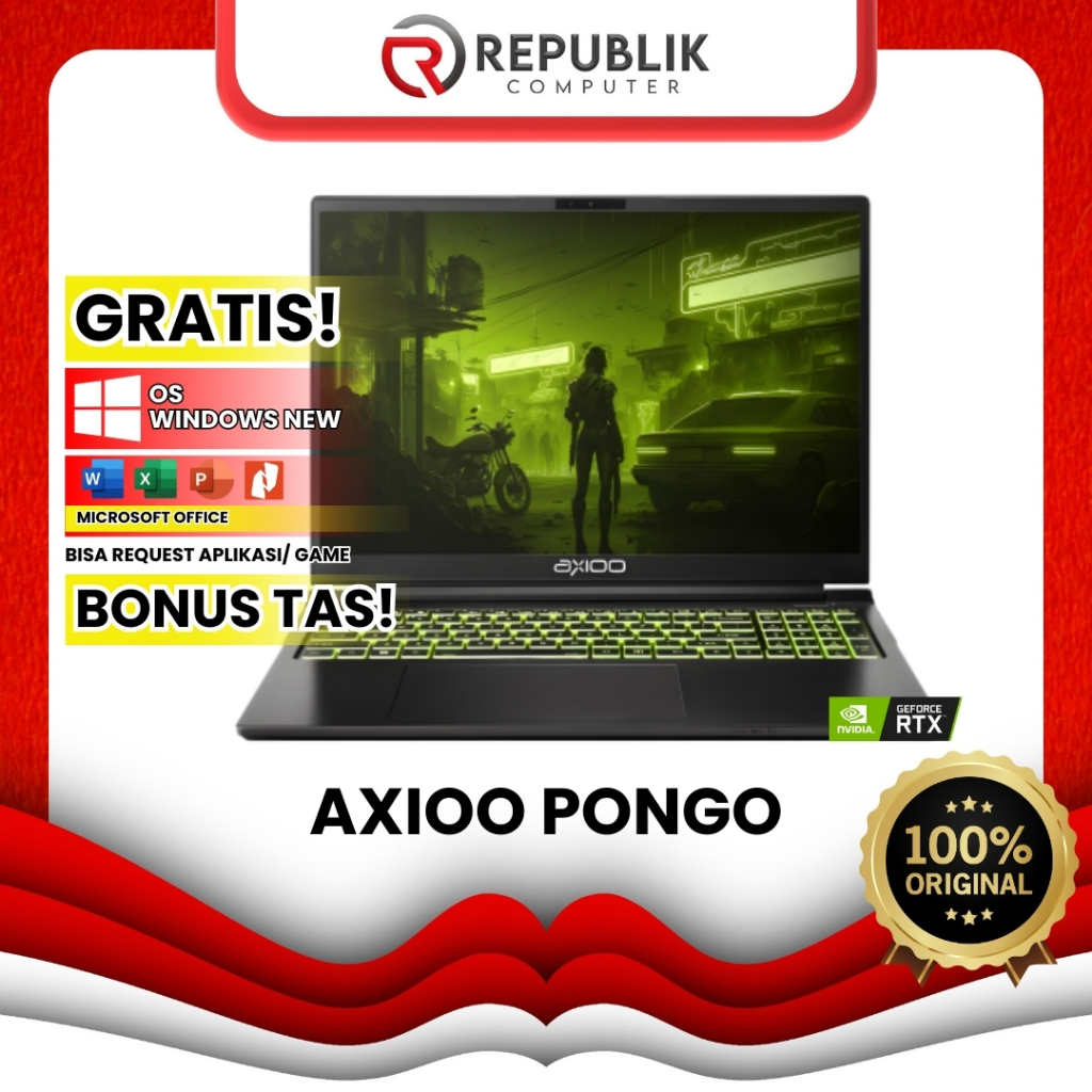 Jual Axioo Pongo gaming RTX Termurah Core I7 Terbaru Garansi Resmi ...