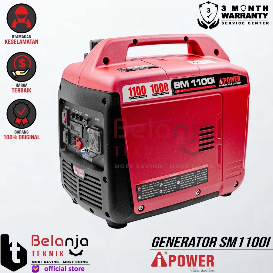 Jual AIPower Mesin Generator Inverter Super Silent SM 1100 i Genset ...