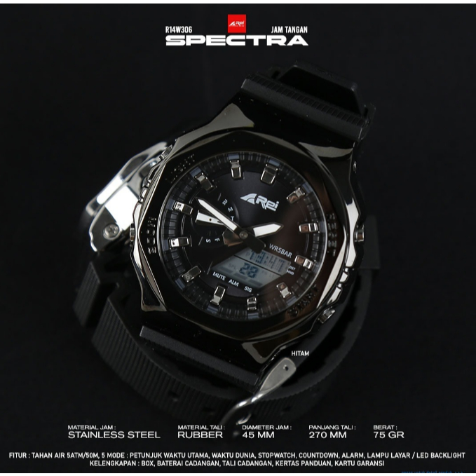 Jual Rei Jam Tangan Digital dan Analog Pria Spectra Arei Outdoorgear watch | Shopee Indonesia