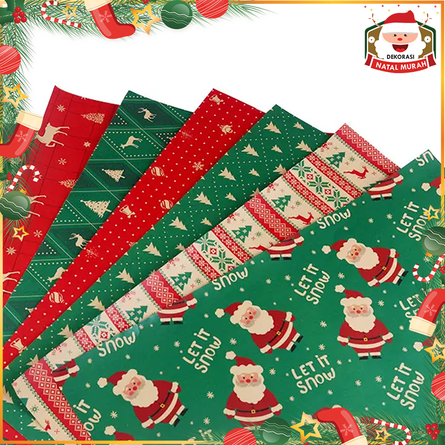 Jual Kertas Kado Natal Christmas Gift Wrap , Kertas Kado Tema Natal ...