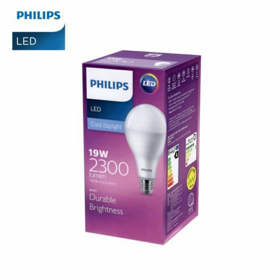 Jual PHILIPS LED Bulb 19 Watt E27 Putih Cool Daylight 6500K | Shopee Indonesia