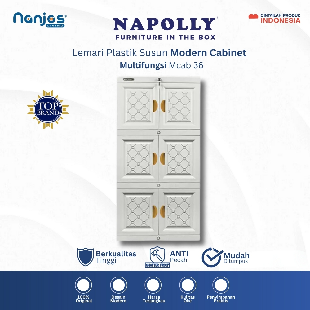Jual Napoly Lemari Plastik Drawer Cabinet Container Anti Rayap Anti ...