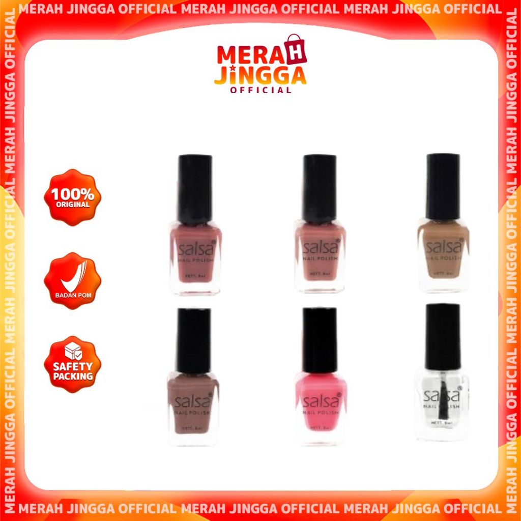 Jual Salsa Nail Polish Bening - Black - White Red 6ml - Kutek - Cat ...
