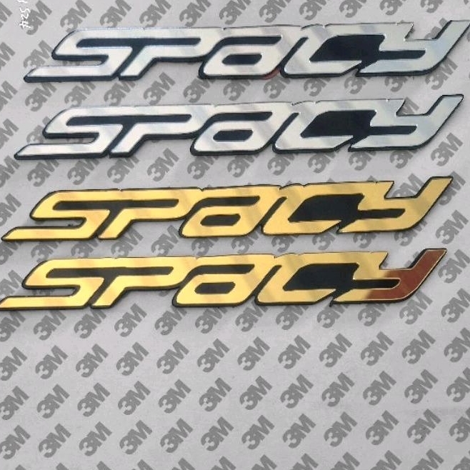 Jual logo emblem spacy akrilik harga sepasang 2pc kiri kanan | Shopee ...