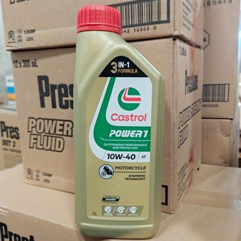 Jual Oli Motor Vespa Matic Castrol Power 3 In 1 10W 40 1 Liter Oli ...