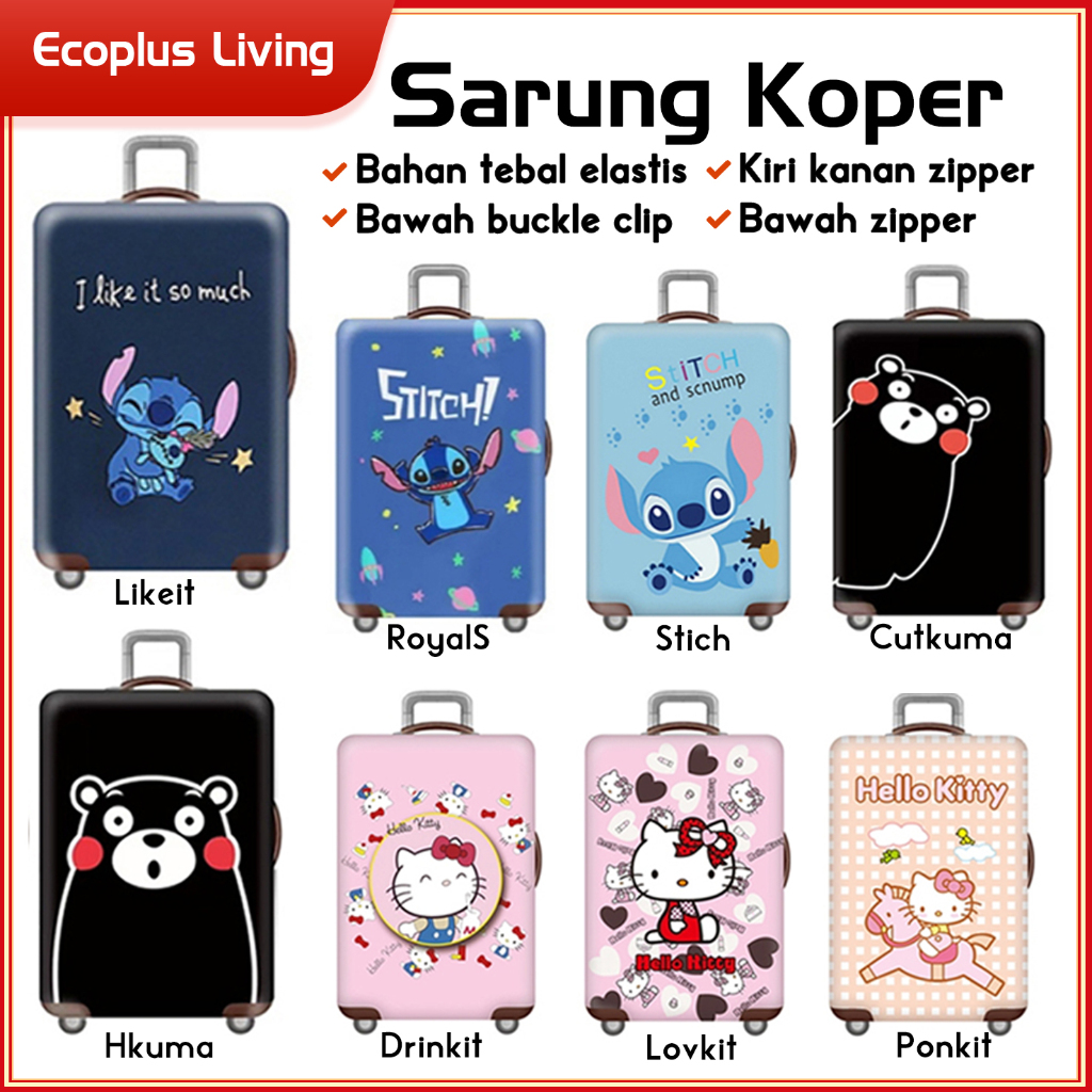Jual Sarung Pelindung Koper Lugagge Cover Elastis Premium Tebal Motif ...