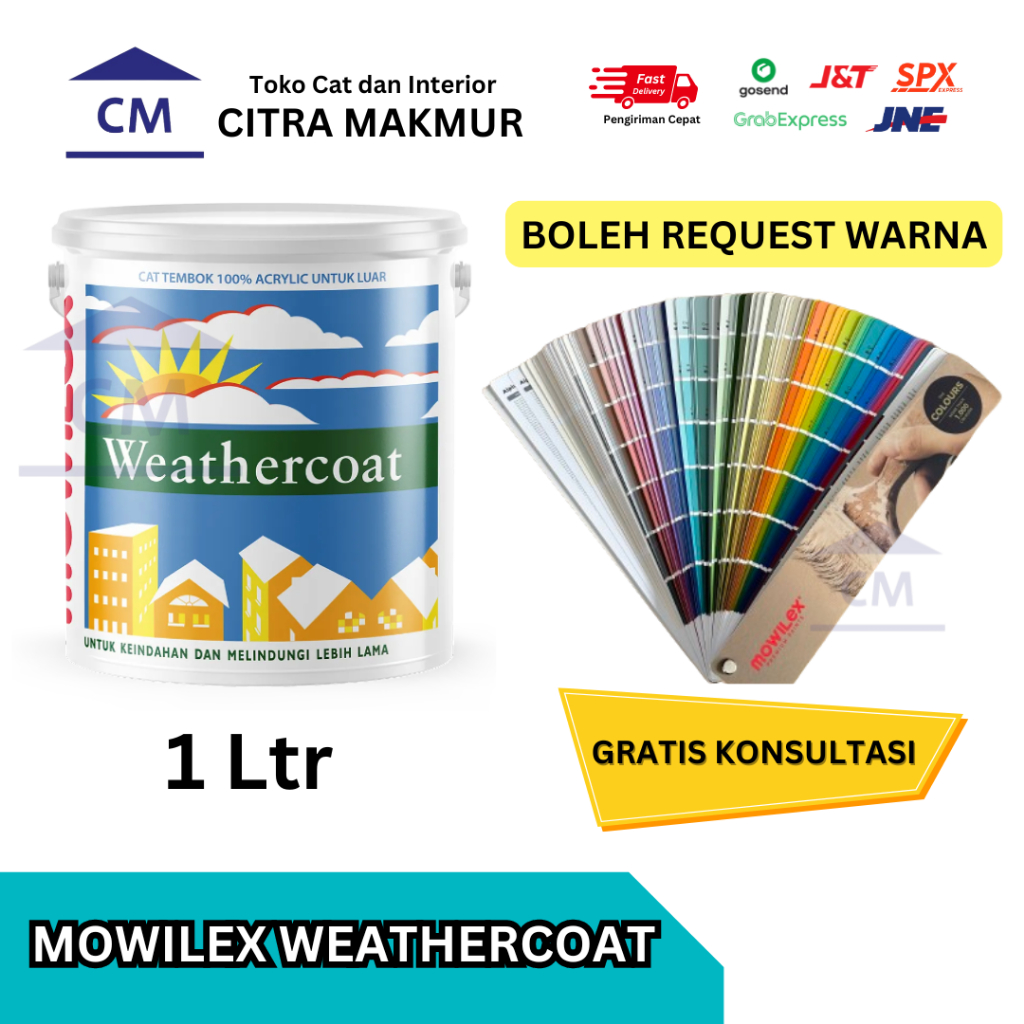 Jual MOWILEX WEATHERCOAT - 1 Ltr ( Bisa Request Warna dan Custom Warna ...