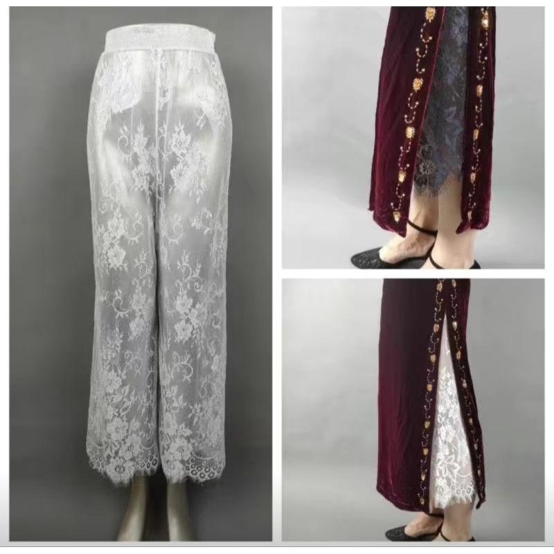 Jual Celana Dalam Legging Panjang Transparan Renda Tile Bunga Bunga ...
