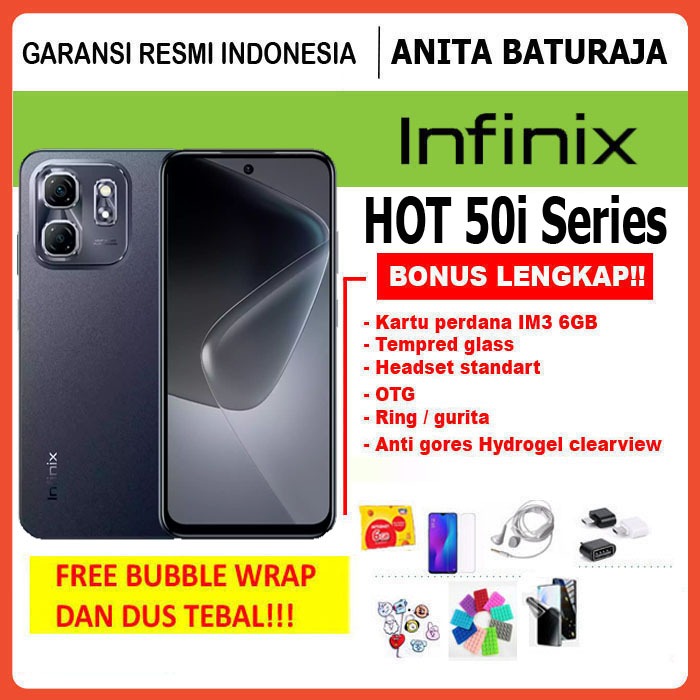 Jual INFINIX HOT 50i RAM 6/128GB NEW GARANSI RESMI | Shopee Indonesia