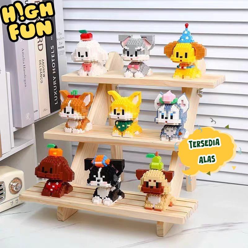 Jual HighFun Dog Block Bricks Nanoblok Anak Anjing Puppy Dog Mainan ...