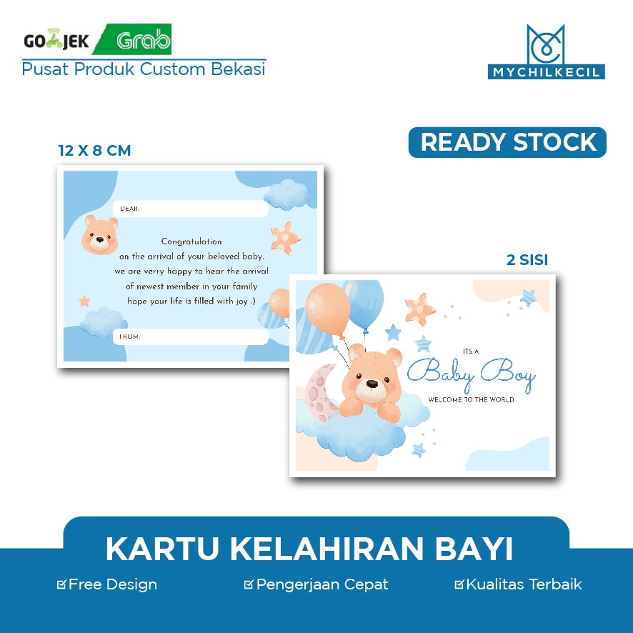 Jual KARTU UCAPAN ANAK NEWBORN BABY CARD BABY WISHES GREETING CARDS ...