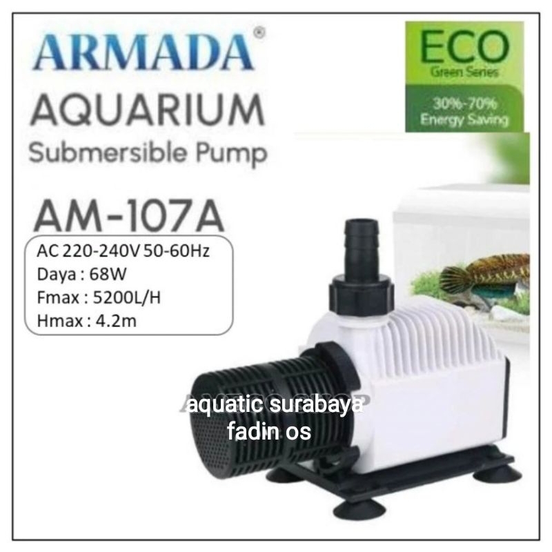 Jual ARMADA POMPA CELUP KOLAM AQUARIUM ARMADA AM 107 A OUTPUT 5200 L/H ...