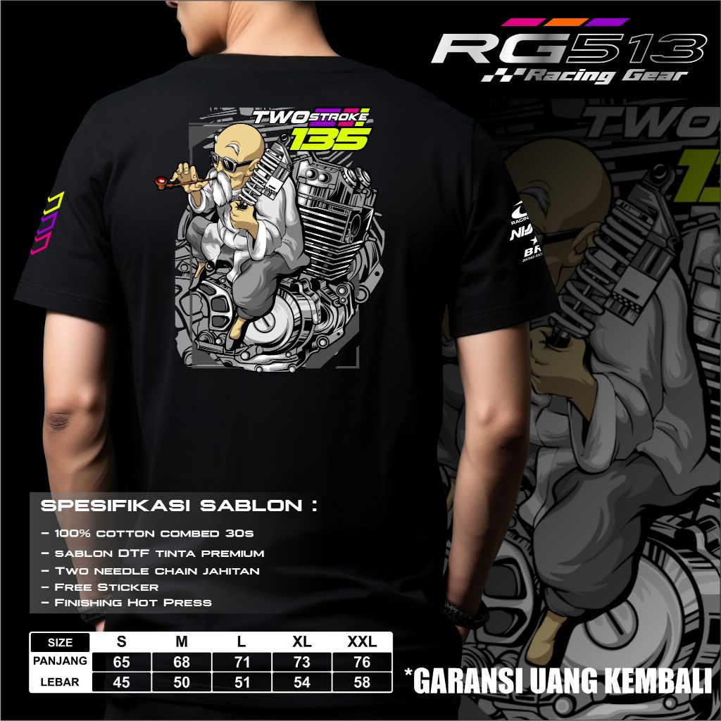 Jual Baju Distro Mesin 2 Tak TWO STROKE Sablon Premium - Kaos Racing 2 ...