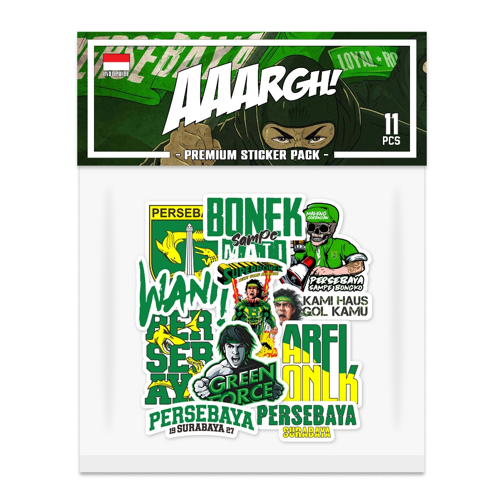 Jual Stiker PERSEBAYA SURABAYA Sticker Pack vol. 1 (Arek Bonek Edition ...