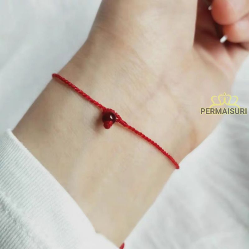 Jual Gelang Benang Ulir Batu Alam Asli Tipis 1mm | Shopee Indonesia