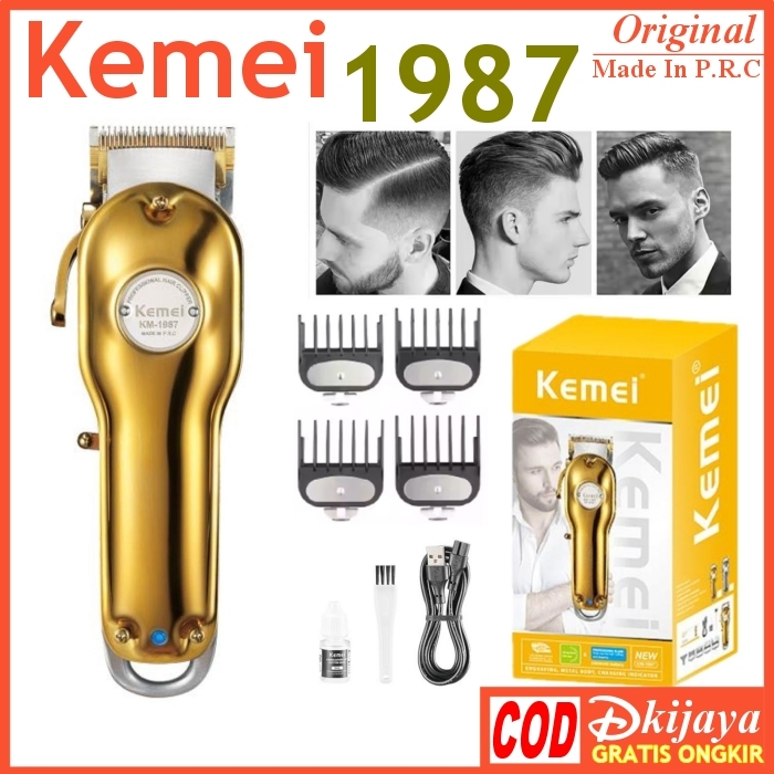 Jual Kemei 1987 Original Alat Cukur Rambut Kemei Hair Clipper km1987 km1986 Barber Cordless CAS ...