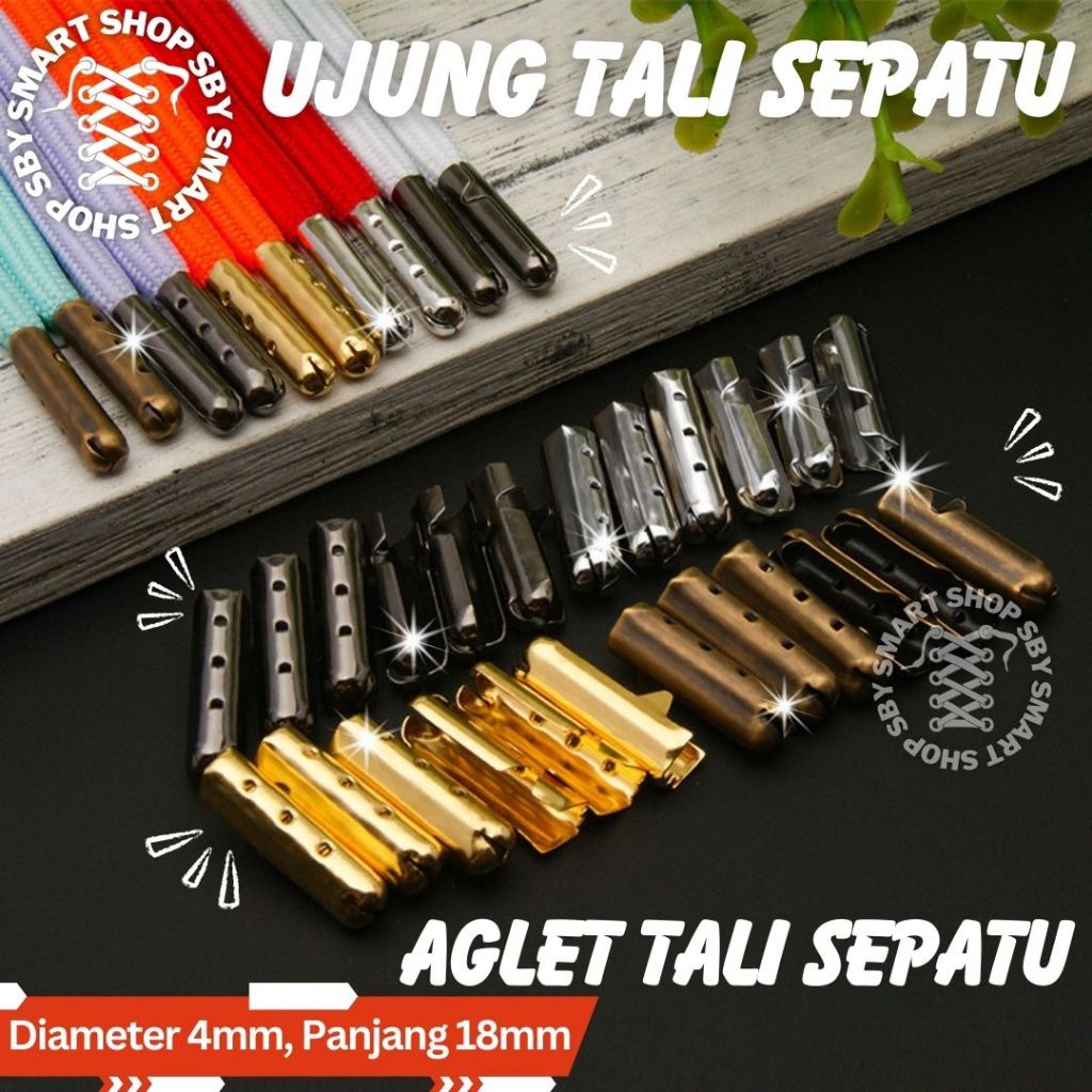 Jual (AGLET BASIC) Aglet Basic Besi Metal Super Keren Untuk Tali Sepatu ...