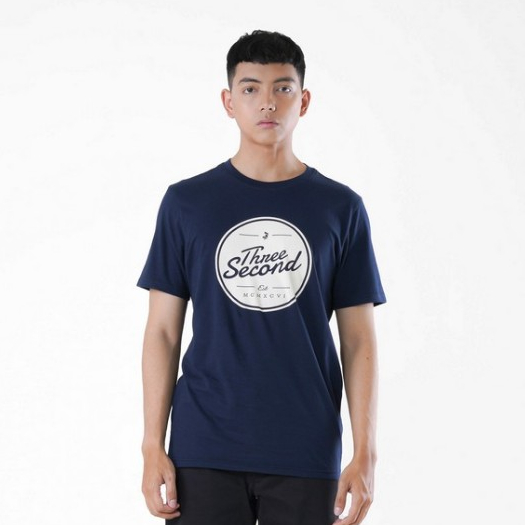Jual 3Second Kaos Pria Lengan Pendek Katun Regular Fit Casual Tee Atasan Baju OL-C420424 ...