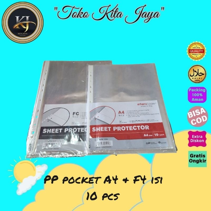 Jual Plastik sheet protector/PP Pocket Inter X F4 & A4 | Shopee Indonesia