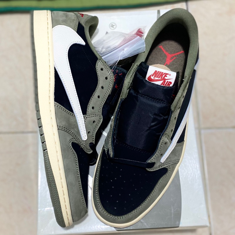 Jual Nike Travis scott Black Olive 100% Original Material | Shopee ...