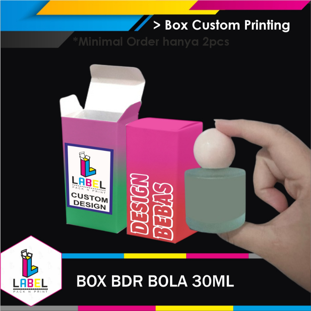 Jual Dus Kemasan / Box Botol BDR Bola 30ml Custom Desain Full Printing ...