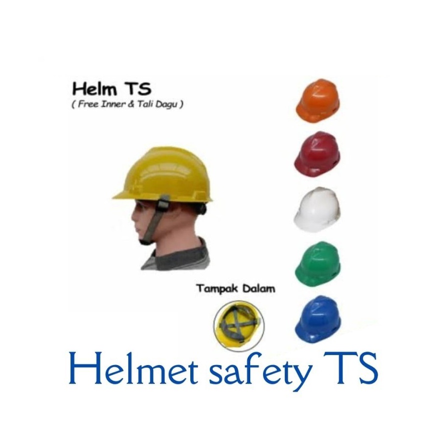 Jual Helm Proyek Safety TS Inner Biasa Tali Dagu Komplit Helm Proyek ...