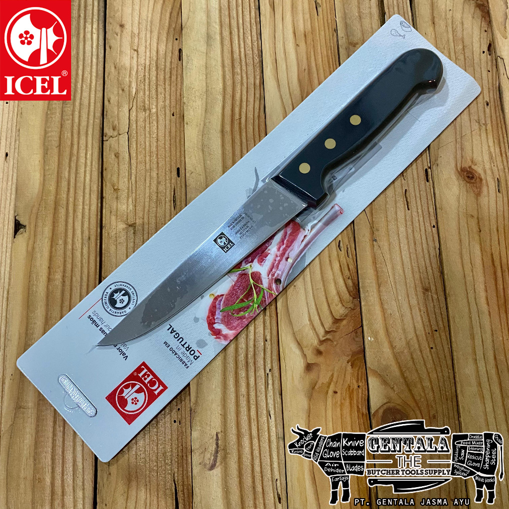 Jual Pisau ICEL, Boning Knife 15cm POM, Straight Blade Pisau Pemisah Daging | Shopee Indonesia
