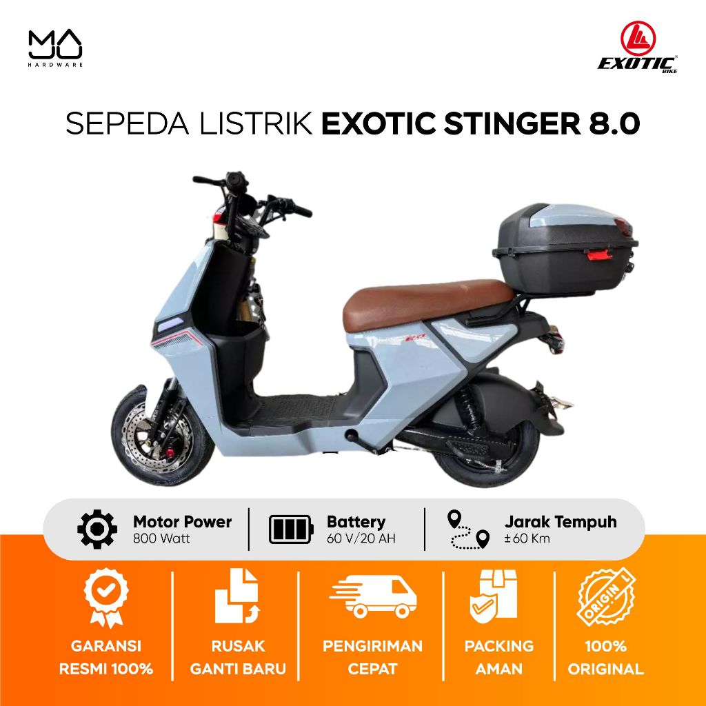 Jual Sepeda Listrik Exotic STINGER 8.0 BY PACIFIC 800Watt Electric E Bike - Garansi Resmi ...