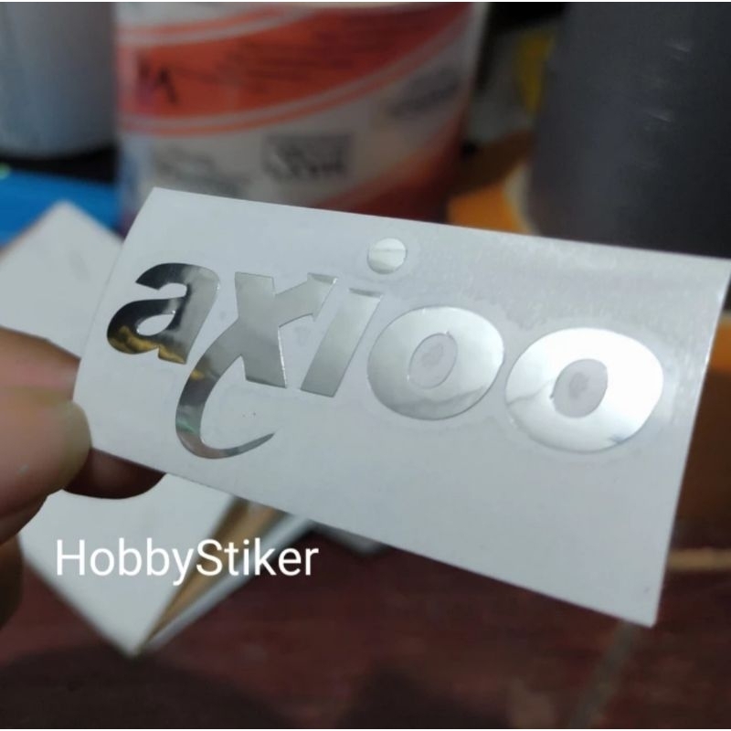 Jual Stiker logo Axioo custom untuk pc laptop premium chrome | Shopee ...