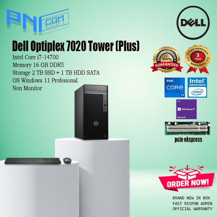 Jual Dell Optiplex 7020 MT Tower Plus i7-14700 16GB 2TBSSD + 1TB HDD ...