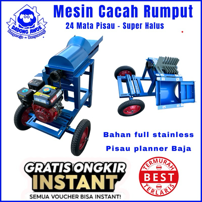Jual Mesin cacah rumput super halus pakan ternak 21 mata pisau ...
