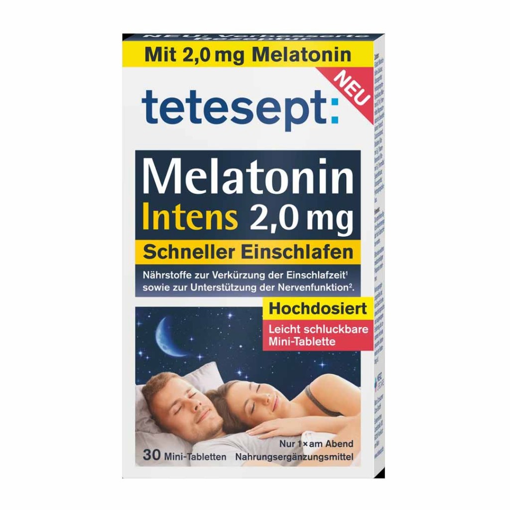 Jual Tetesept Melatonin Intens Mini Tabletten 30 St, 8,4 g | Shopee ...
