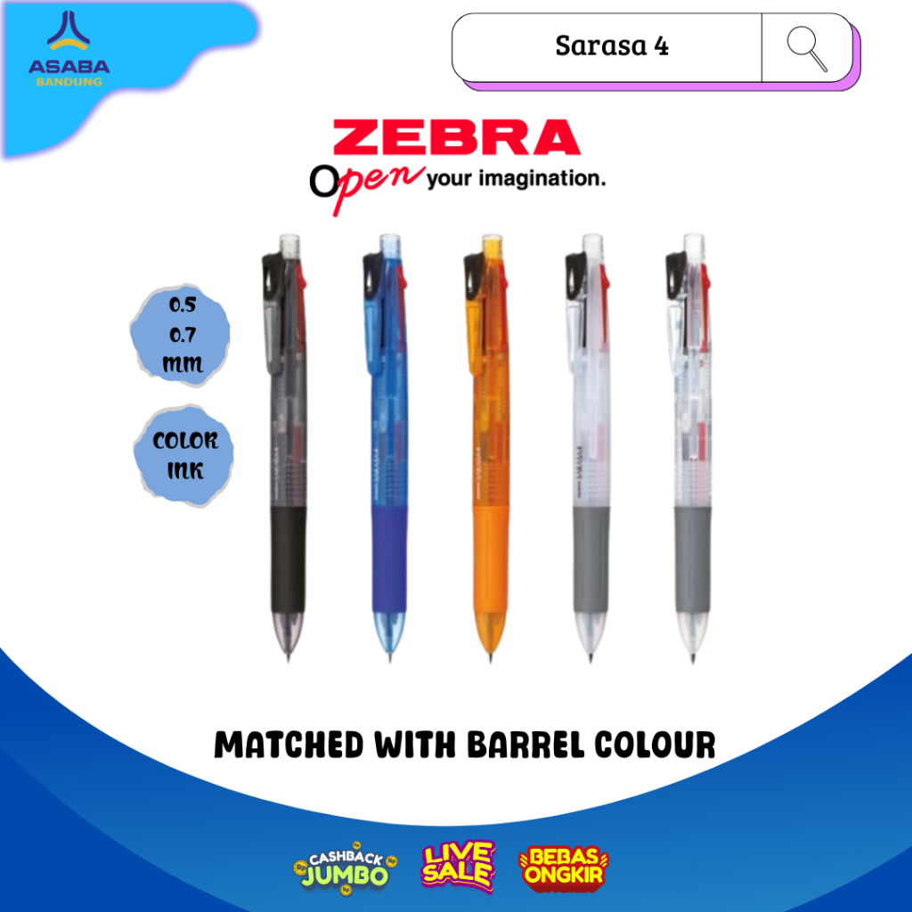 Jual Asaba Bandung - Zebra Sarasa4 | Shopee Indonesia