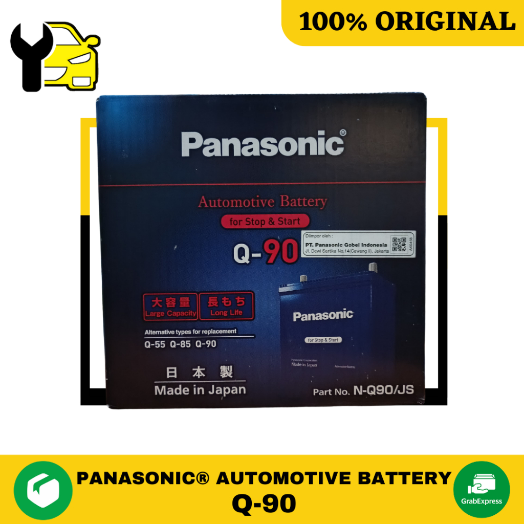 Jual ACCU MOBIL PANASONIC Q90 MADE IN JAPAN AKI MOBIL MAZDA BIANTE VOXY ...
